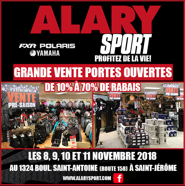 Alary Sport | ALARY SPORT VOUS REÇOIT POUR SA GRANDE VENTE PORTES OUVERTES
