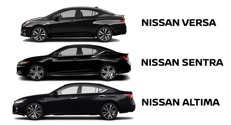 Which to Choose between the Nissan Versa, Sentra or Altima?
