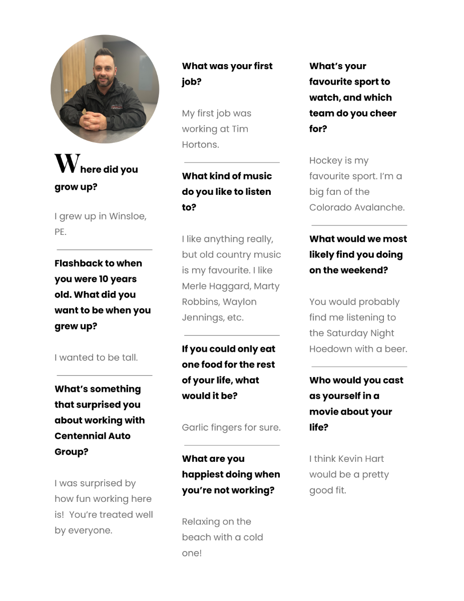 Centennial Nissan of Charlottetown | Let's Talk Shop: Meet Josh MacPhee ...