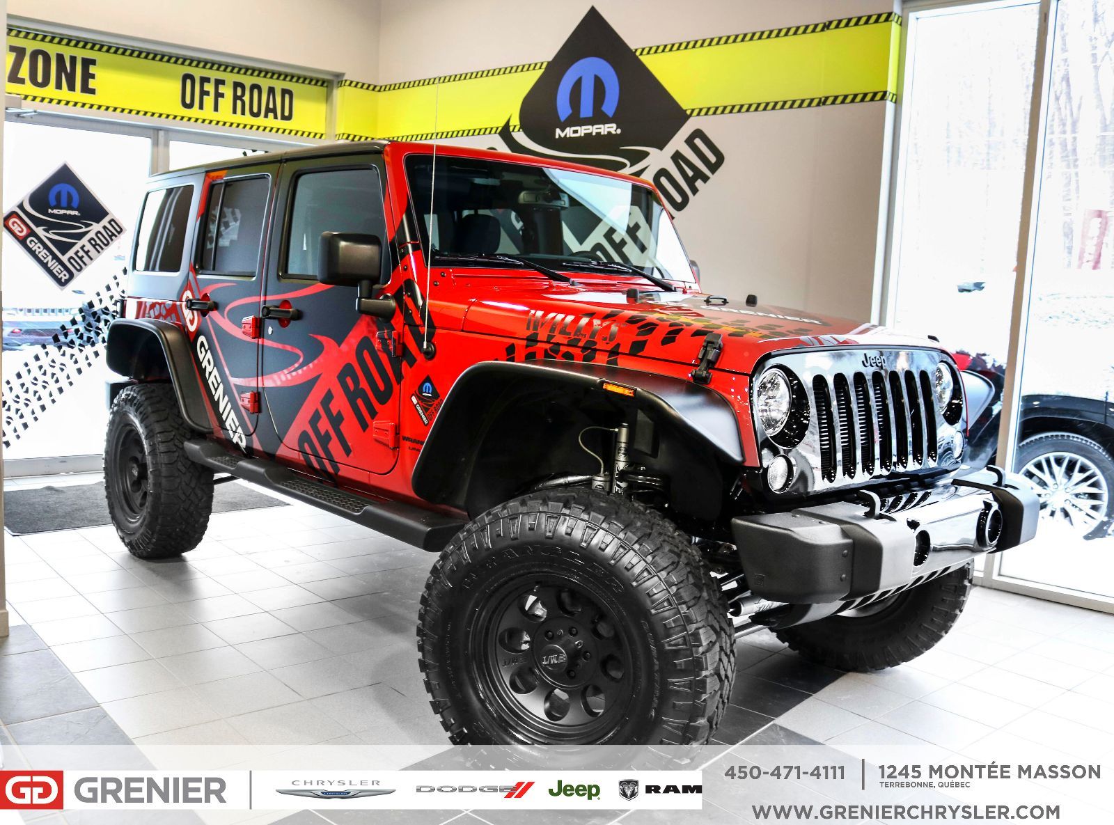 Jeep WRANGLER JK UNLIMITED 2018 Rouge N/D - 59995.0$ | Grenier Chrysler ...