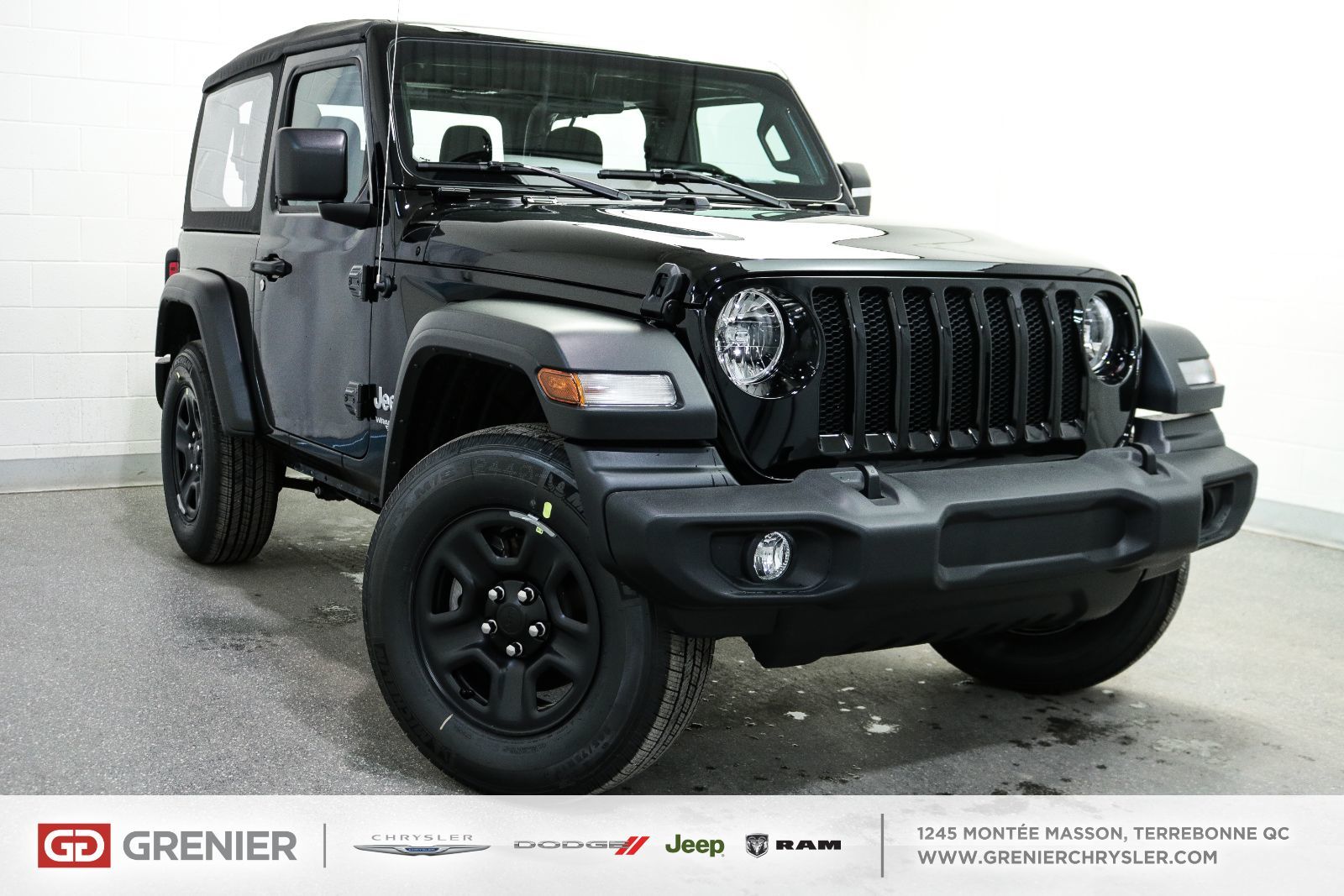 Jeep Wrangler Sport 2019 Noir neuf - 36890.0$ | Grenier Chrysler Dodge ...