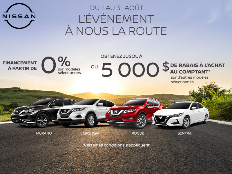 Promotion Offre mensuelle de Nissan | Roy Nissan à Gaspé