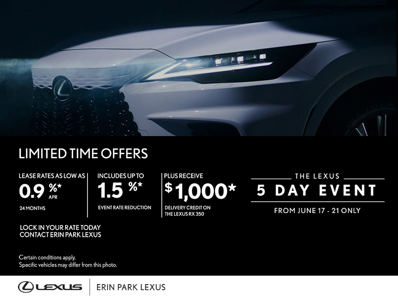 Lexus 5 Day Event | Erin Park Lexus in Mississauga