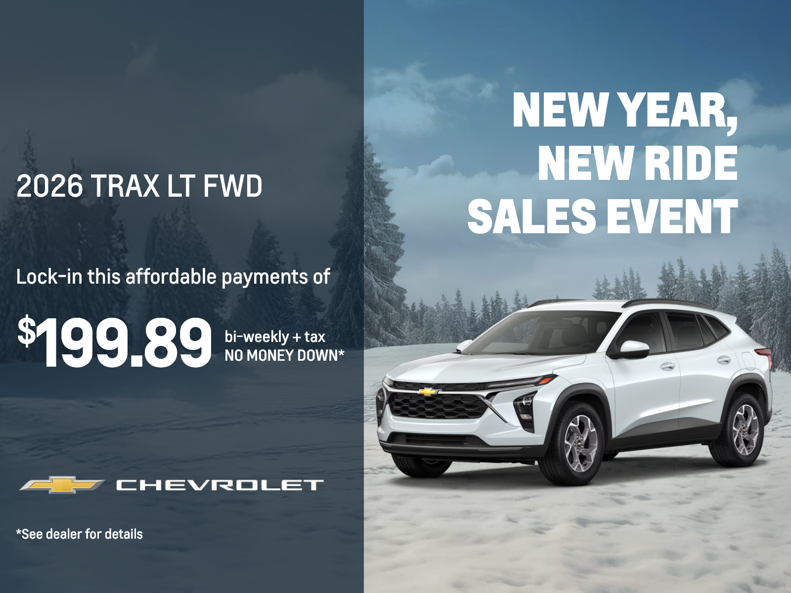 2026 Chevy Trax LT – Just $199 Bi-Weekly | Fox Chevrolet Ltd