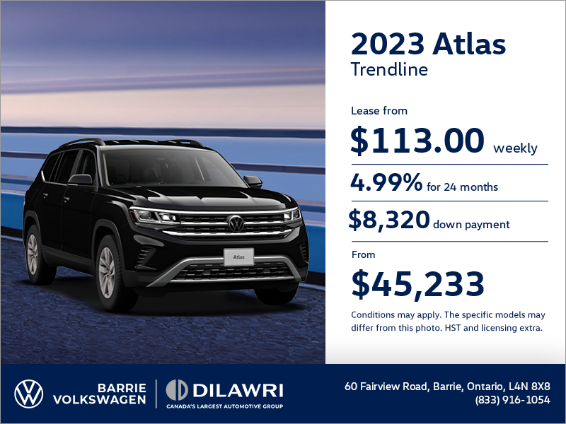 Barrie Volkswagen | Get the 2023 Atlas