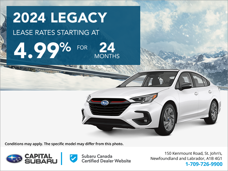 Get the 2024 Subaru Legacy Today! | Capital Subaru in St. John’s