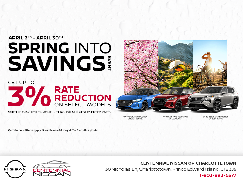 Centennial Nissan of Charlottetown | The Nissan monthly Event