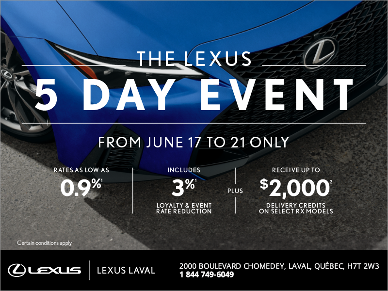 Lexus Laval | The Lexus 5-Day Event