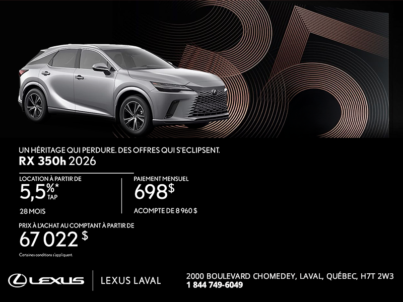 Lexus Laval | Lexus RX 350h 2026