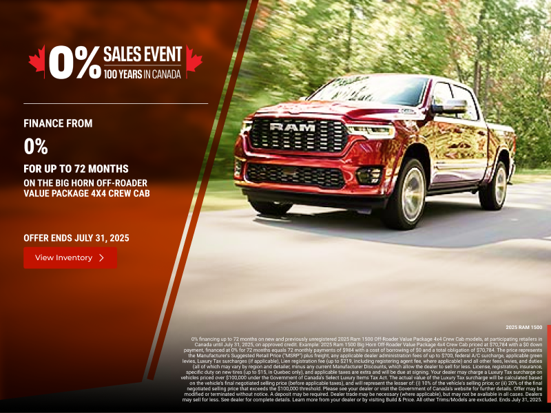 Special Offers | Whitecap Chrysler Dodge Jeep Ram Clarenville in ...