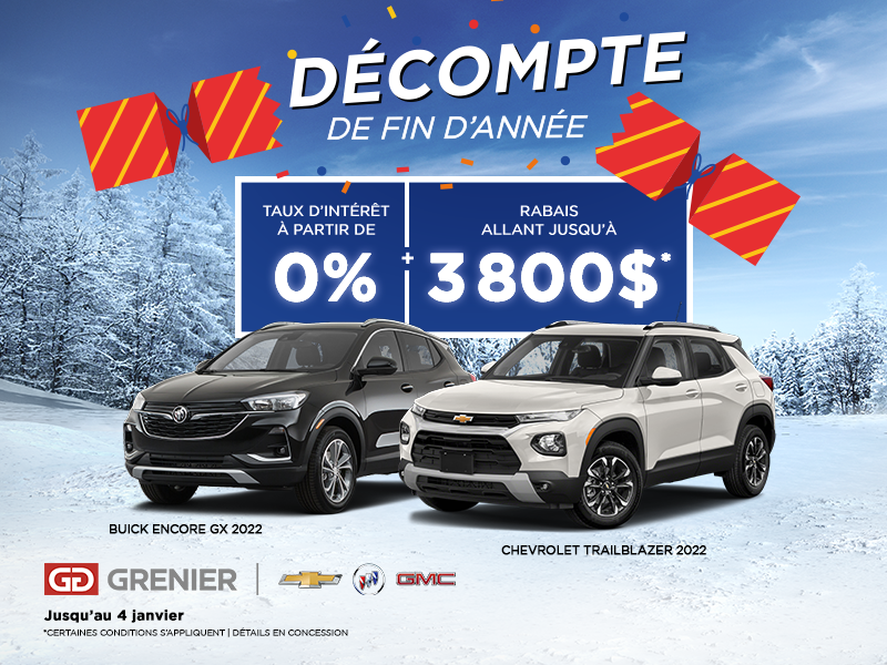 Grenier Chevrolet Buick GMC à Terrebonne | LE DÉCOMPTE DE FIN D'ANNÉE