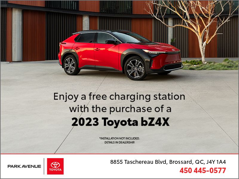 Park Avenue Toyota in Brossard | Free BZ4X charger