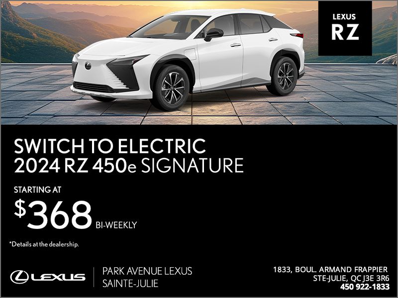 Park Avenue Lexus Sainte-Julie | 2024 Lexus RZ