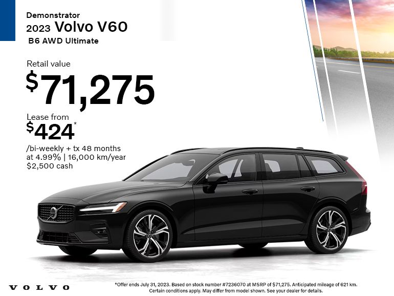 2023 Volvo V60 B6 AWD Ultimate demonstrator Starting from $424/bi ...
