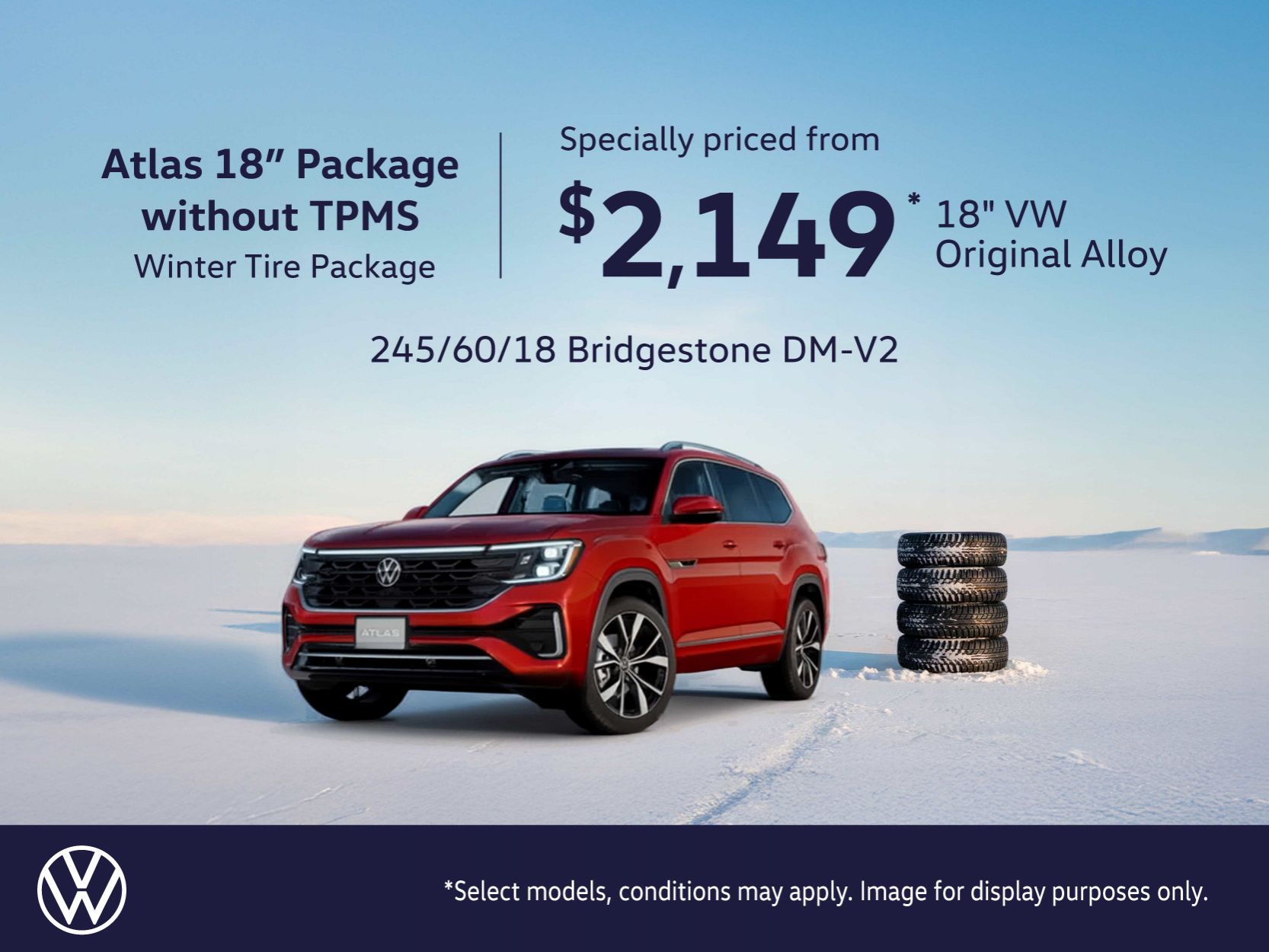 VW Atlas Winter Tire Package | Volkswagen MidTown Toronto in Toronto