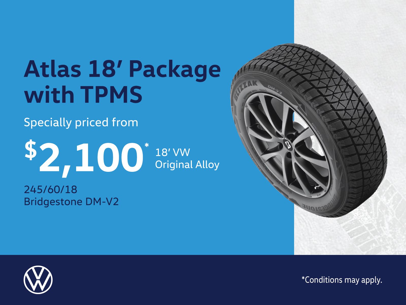 Atlas 18' with TPMS Winter Tire Package | Volkswagen MidTown Toronto in ...
