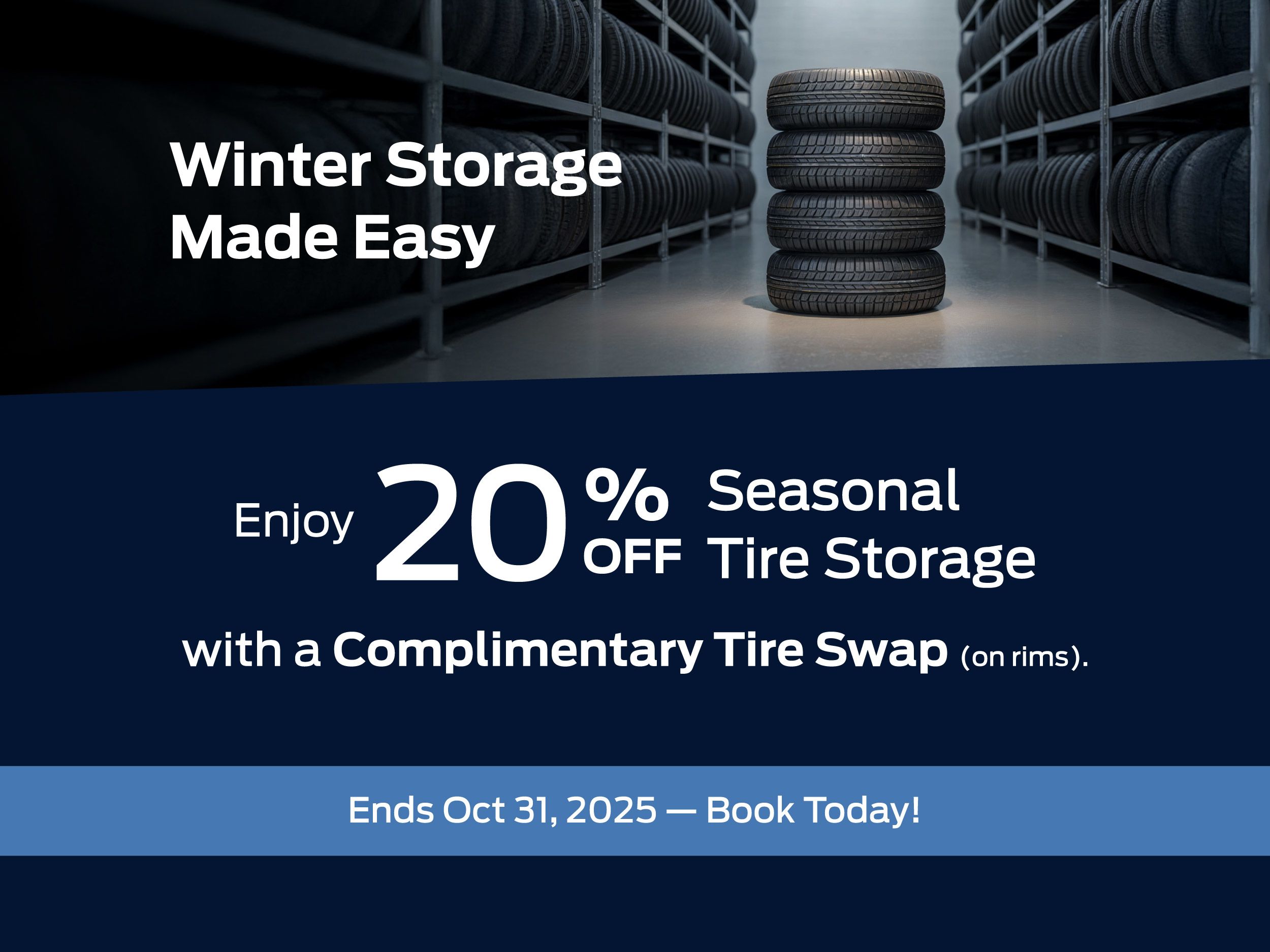Seasonal Tire Storage Special | Mayfield Ford in Brampton