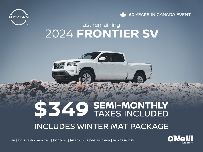 O'Neill Nissan in Mount Pearl | 2024 Nissan Frontier SV