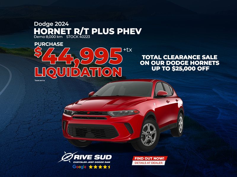 Dodge Hornet R/T Plus PHEV 2024 | Rive Sud Chrysler Dodge Jeep Ram Fiat ...