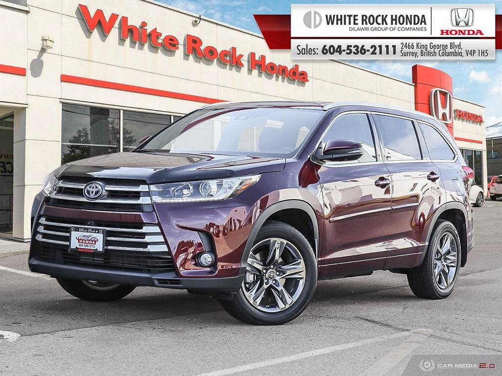 White Rock Honda | 2018 TOYOTA TRUCK HIGHLANDER HYBRID LIMITED | #BY6347