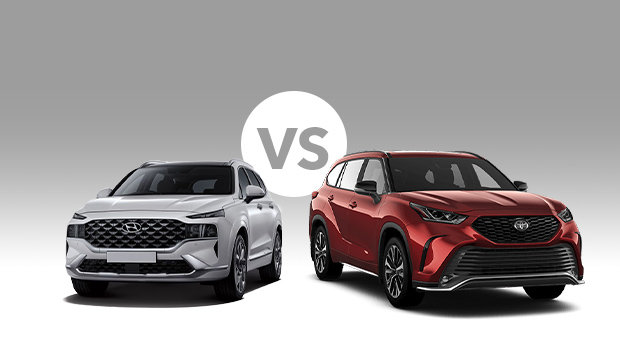 2021 Hyundai Santa Fe vs. 2021 Toyota Highlander at Spinelli