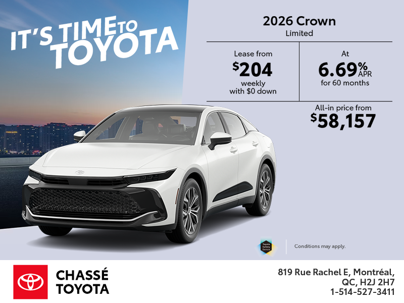 Special Offers | Chassé Toyota in Montréal