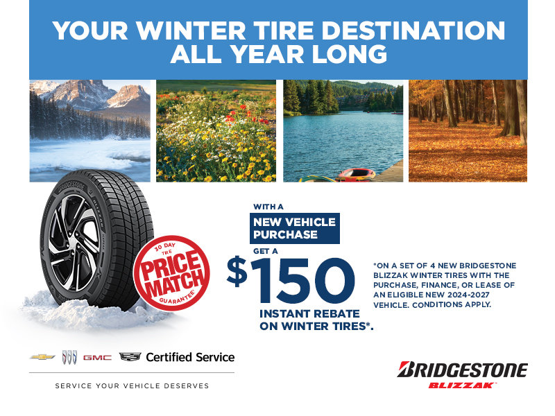 Year-Long Tire Rebates of $150 | Wheaton Buick GMC in Kamloops