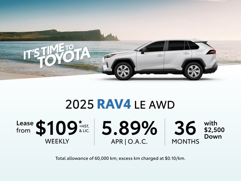 2025 Toyota RAV4 Lease and Finance Offers | Orangeville Toyota in ...
