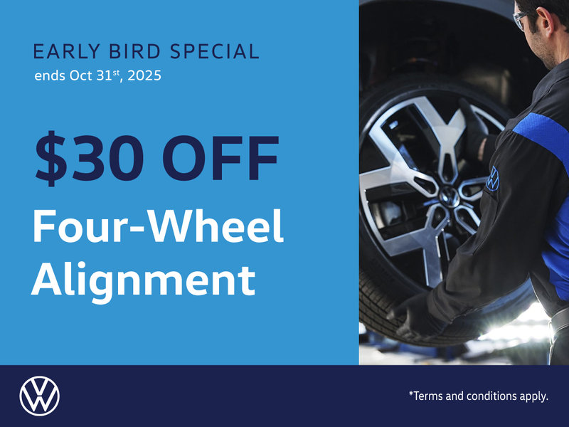 Early Bird Special - Wheel Alignment | Humberview Volkswagen in Toronto