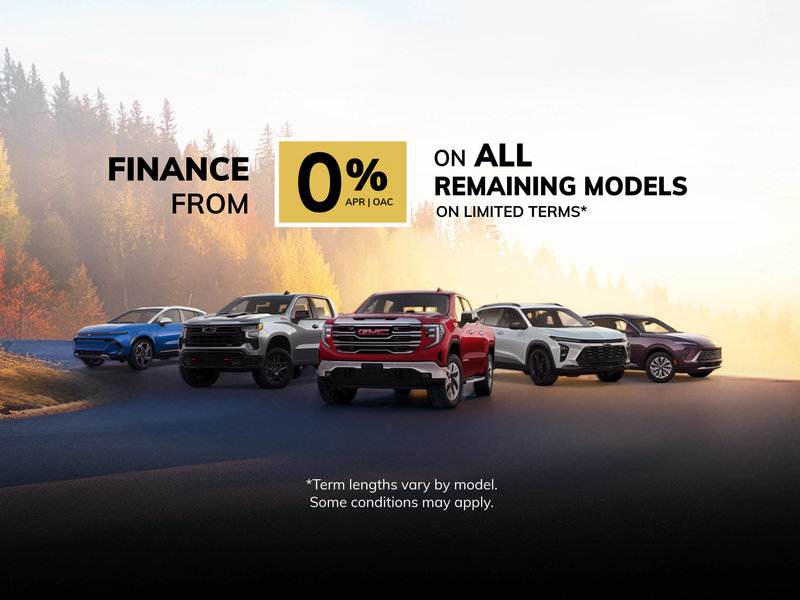 0% Financing on 2025 Model Year | City Buick Chevrolet GMC in Toronto