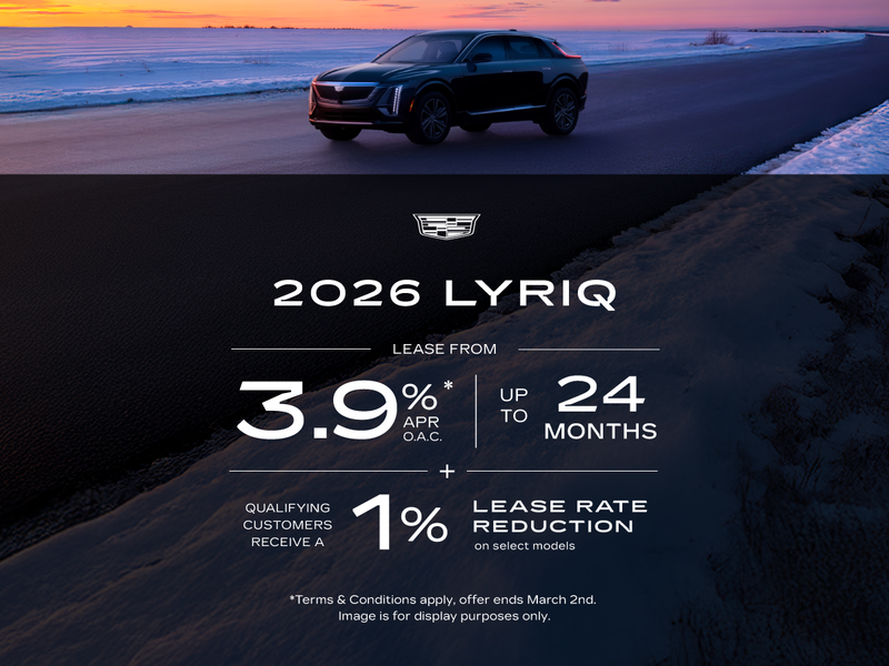 2026 Lyriq Lease Offer | City Cadillac in Toronto
